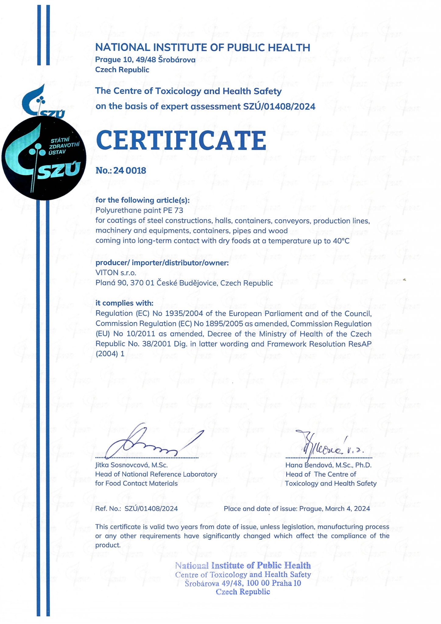 Self-priming paints - VITON ® - Czech producer of industrial coatings ...
